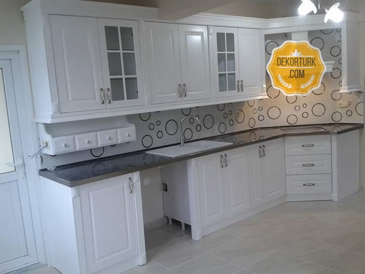 Beyaz Country Mutfak Dolabı Modelleri » DekorTurk